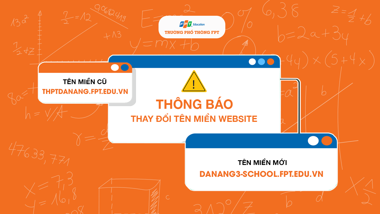 TRƯỜNG THPT FPT ĐÀ NẴNG THÔNG BÁO THAY ĐỔI TÊN MIỀN WEBSITE